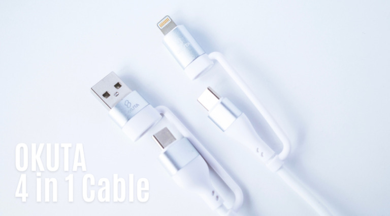[レビュー] OKUTA 4 in 1 マルチ充電ケーブル｜LightningもUSB-Aも変換対応。これ一つで全部充電できる ...